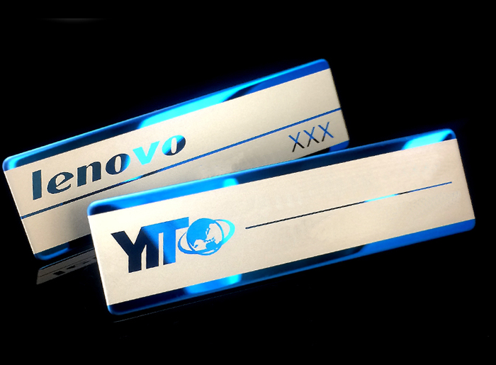Mirror Stainless Steel Laser Engraved Name Badges | Name Badges ...